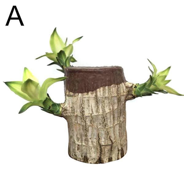 Groot Lucky Wood Hydroponic Green Modern dekorativ växtkruka för ...