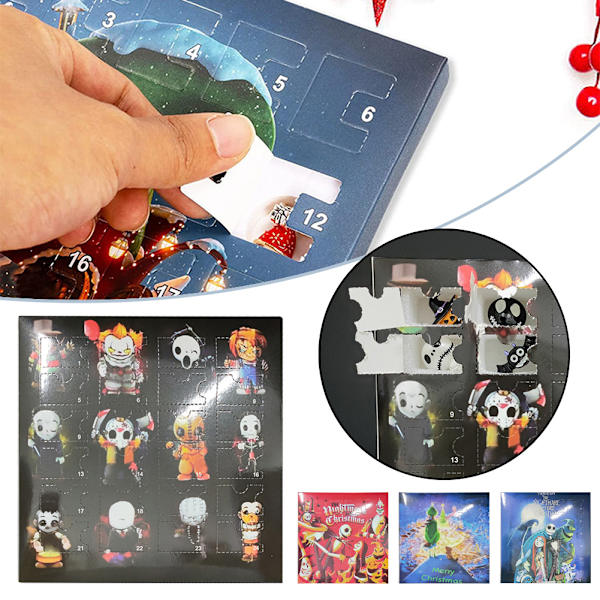 24st Halloween kalender Nedräkning med docka Söt tecknade samlarfigurer ...