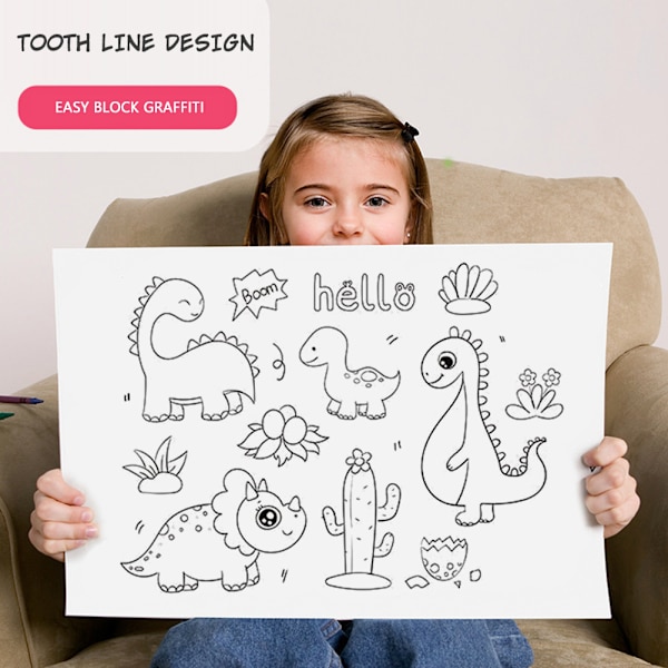 Målarbok Målning Skrolla med Pennor för Barn, Förskola och Dagis ...