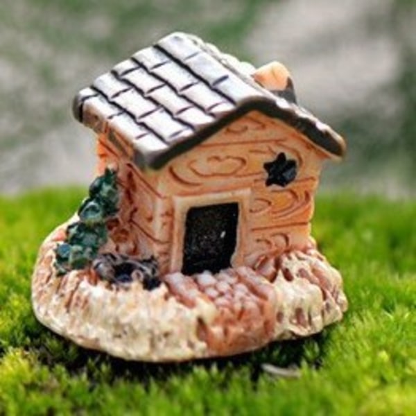 Resin Mini Hus Set Gör det själv Trädgårdslandskap Hållbar Långvarig ...