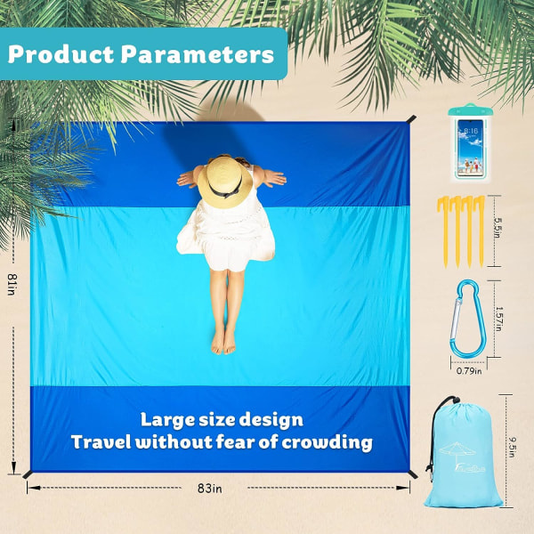 IC Strandfilt av Nylon Vattentät Sandtät Oversize, Extra stor 81\" X 83 ...