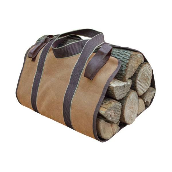 Vedkorg och vedpåse Vedkorgshållare Canvas Eldstad Träbärväska Extra ...