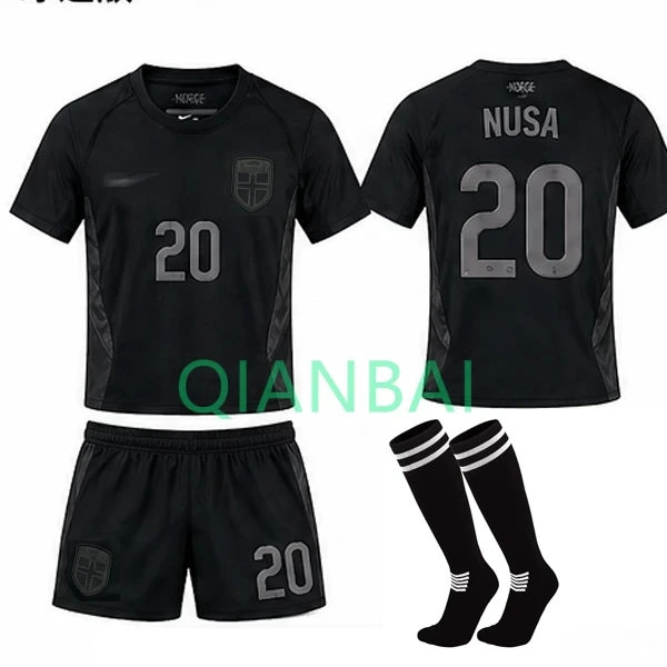 Norway Football Jersey 2026 Home Kit Kids Nusa No. 20 Jersey Shorts ...