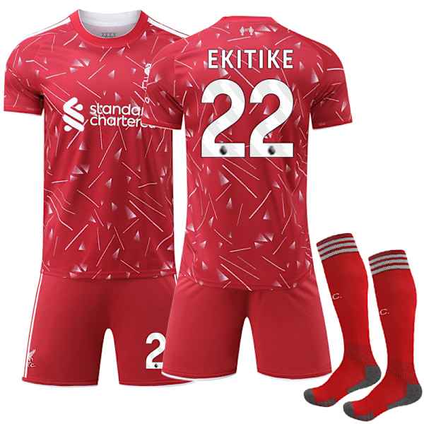 2026-2027 Liverpool Home Jersey Kids Football Shirt Kit No. 22 Ekitike ...