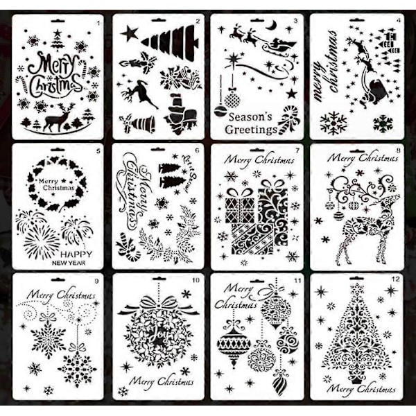 Jul Skabeloner, Tegne Skabeloner, Plastik Male Skabeloner ...