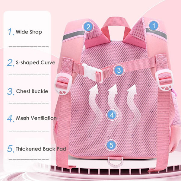 Rosa kanin flicka skolväska Dagis barn tecknad Kawaii skolväska 1-pink ...