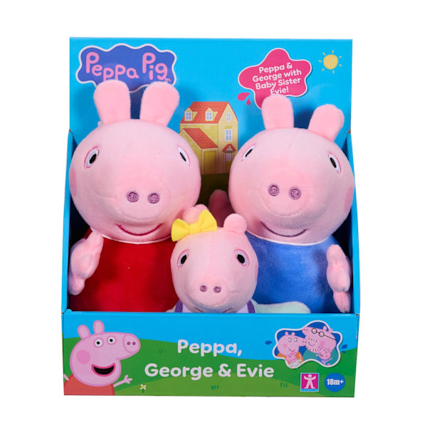 Greta Gris Mjukdjur 3-pack Peppa, George & Evie multifärg | Fyndiq