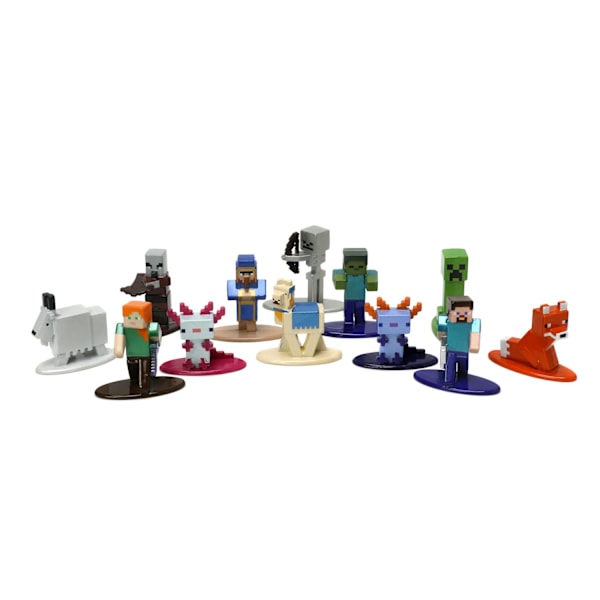 Minecraft Samlarfigur Nano Metall 1-pack Cyan Axolotl MultiColor Cyan ...