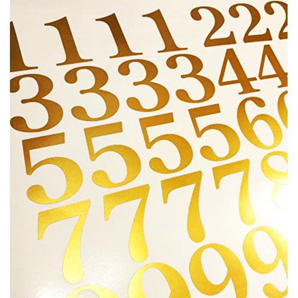 Siffror klistermärken guld 40 st Guld | Fyndiq