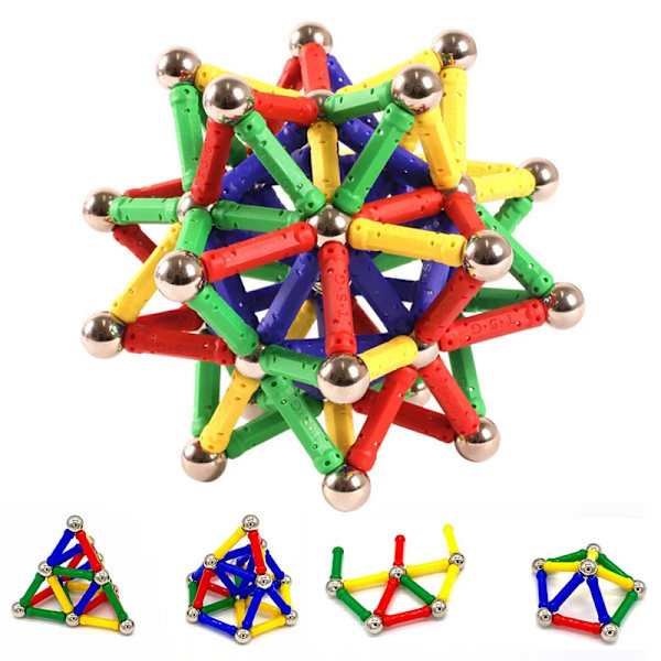 2022 Magnetiska leksakstegelstenar DIY Magnetiska byggstenar Magnetiska ...