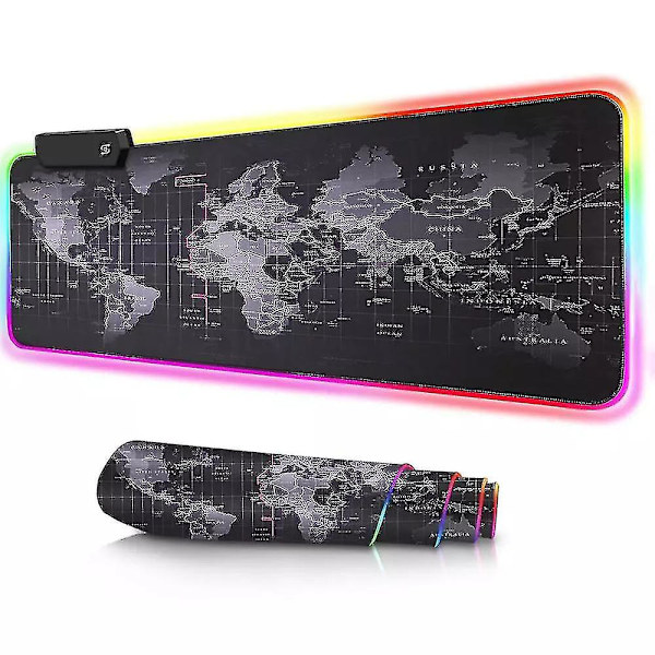 Spelmusmatta Datormusmatta Stor musmatta Gamer Rgb-världskarta Stor ...