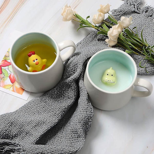 3d kaffemugg Söt handgjorda djurfigurer Keramik tekopp, jul, födelsedag ... 3d kaffemugg Söt handgjorda djurfigurer Keramik tekopp, jul, födelsedag ...