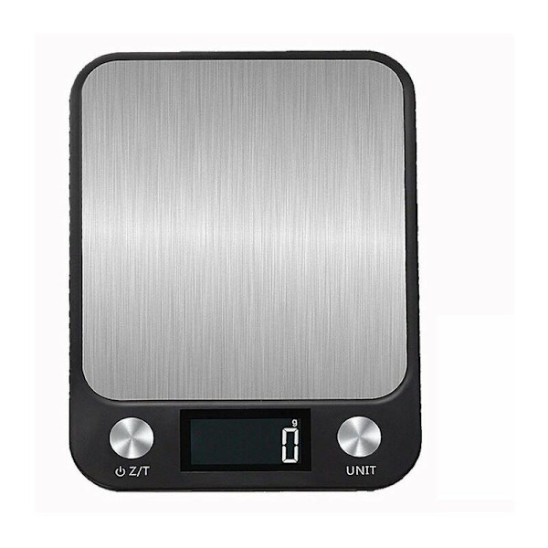 Platt köksvåg i rostfritt stål Liten Mini 5 kg Elektronisk plattformsvåg för mat och bakning ...