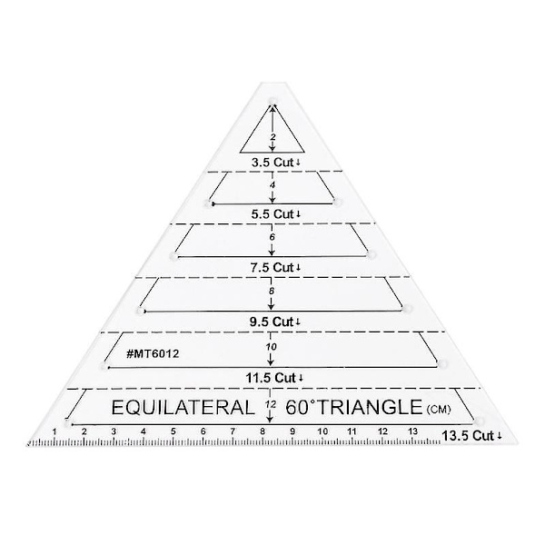 60 graders liksidig för triangel quiltning linjal mall Gör själv sömnad ...