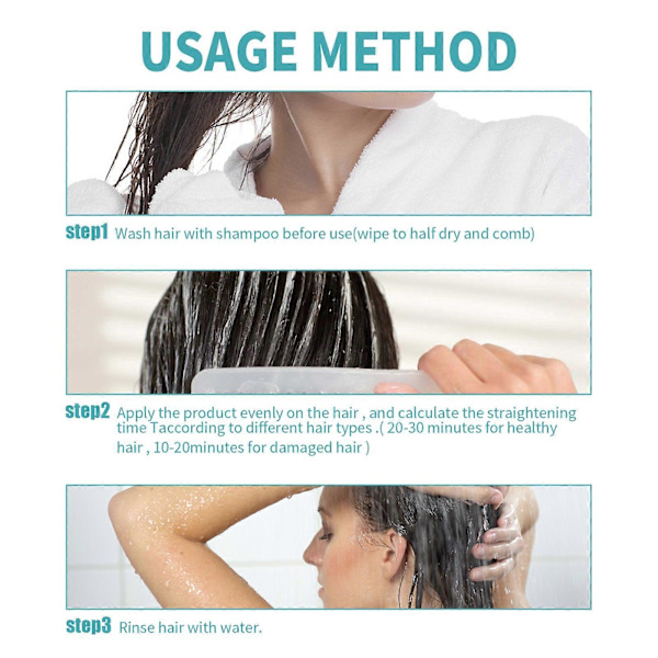 Kollagen Hårutslätningskräm, Reparerar Skadat Hår, Slätar Ut Frissiga ...