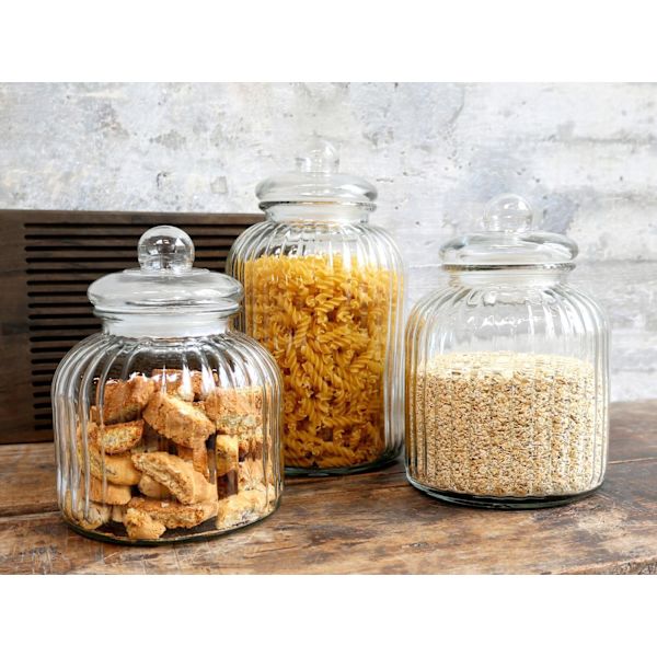 Stora Glasburkar med lock - flera storlekar Chic Antique Transparent ...