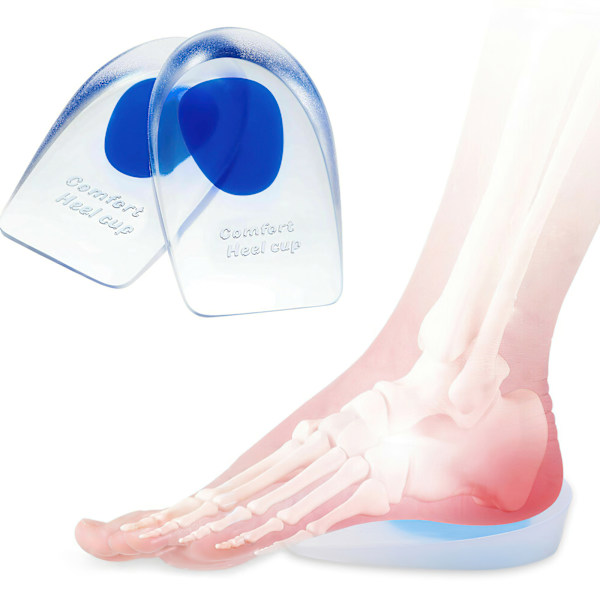 Hælstøtte skopuder Gel Silikone Orthotic Plantar Care Röd | Röd | Fyndiq