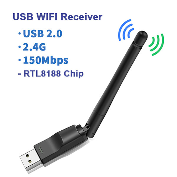 USB WiFi-adapter 150 Mbps nätverkskort Wi-Fi-mottagare PC Laptop ...