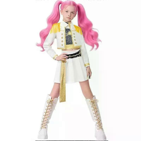 Barn Flickor KPop Demon Hunters Cosplay Rumi Mira Zoey Dräkt Maskerad Kläder Kostym 130_yux 130 ...