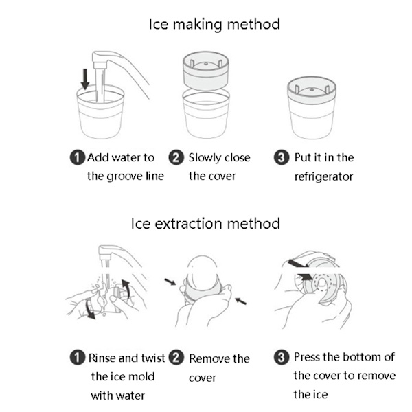 Sphere Ice Cube Form Långsamt smältande DIY Ice Ball Rund Jelly Maki ...