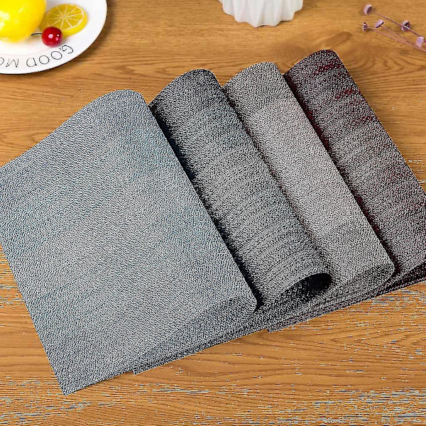 6st moderna bordslöpare pvc halkfria värmebeständiga bordstabletter för familjemiddag ...