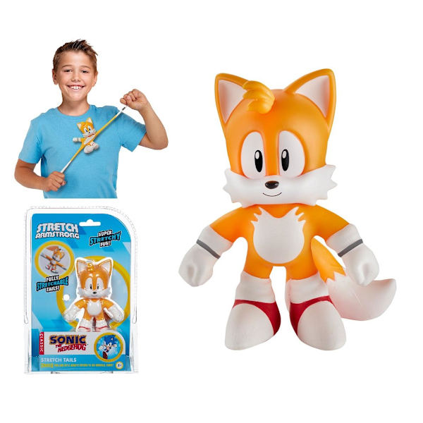 Sonic The Hedgehog TAILS Stretch Oppustelig Figur 12,5cm Yellow ...
