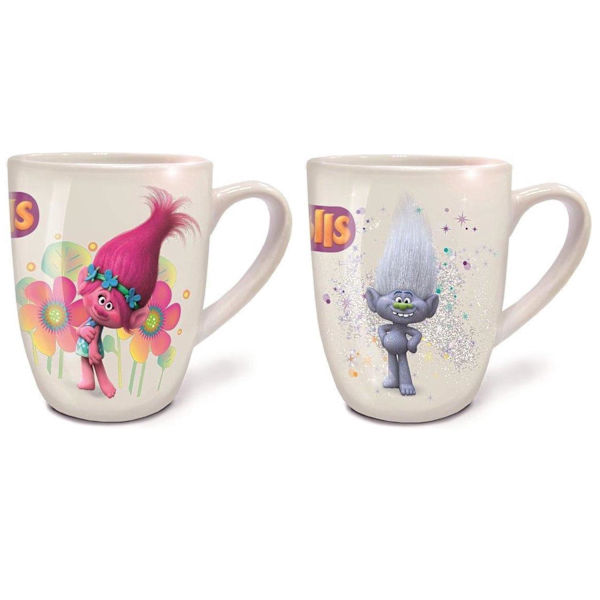 2-Pack Trolls Poppy & Guy Diamond Mug 250ml Kopp Keramik multifärg ...