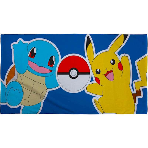 Pokemon Land Pikachu & Squirtle Handduk Badlakan 140x70cm multifärg ...