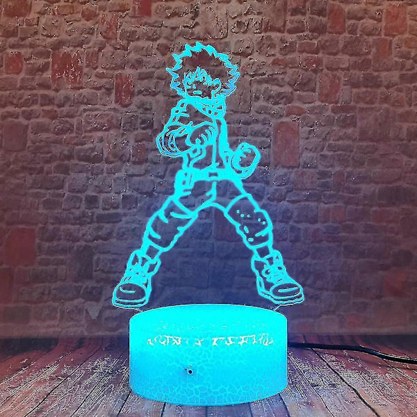 Midoriya Izuku 3D Illusionslampe Mha Deku LED Anime Lampe 16 ...