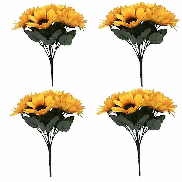 10 st konstgjorda växter, konstgjorda blommor, konstgjorda blommor, tiobladiga solrosor ...
