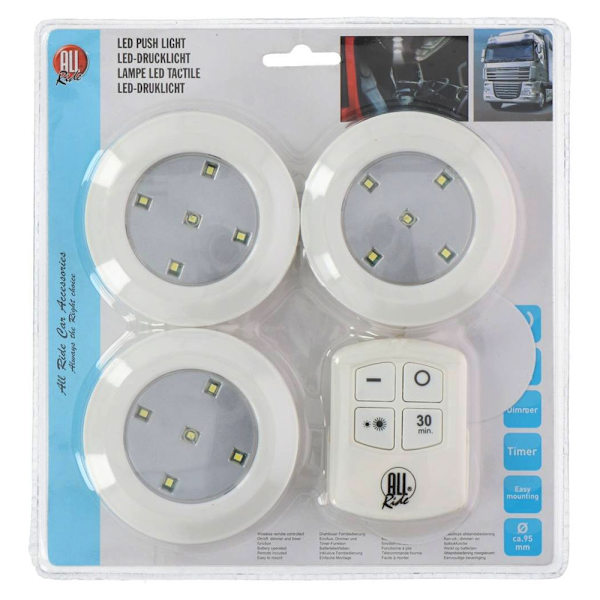 Paino aktivoidut led-valot - 3 kpl | Fyndiq