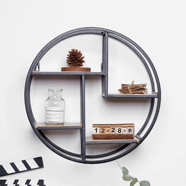 Rund hylde i træ | Fyndiq