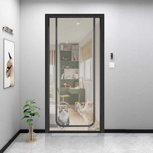 Cat Net Door, Mesh Door for Dogs, Cats, Mosquitoes, Cat Door with ...