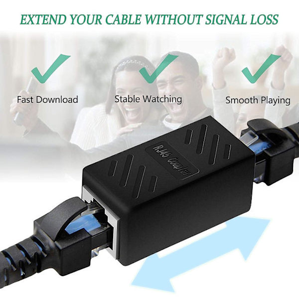 RJ45-koppling, RJ45-kontakt Cat7 Cat6 Cat5e Ethernet-koppling ...