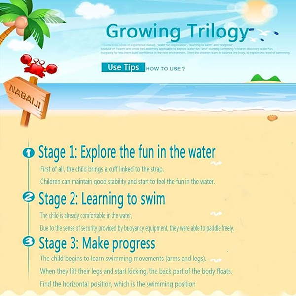 Taaperon uima-apu, lasten uimaharjoitteluun, tytöille ja pojille, uima ...