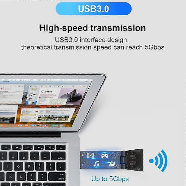 WAVLINK WS-WN690A5D-A AC1900M USB 3.0 Nätverkskort 2.4GHz 5GHz Dual ...