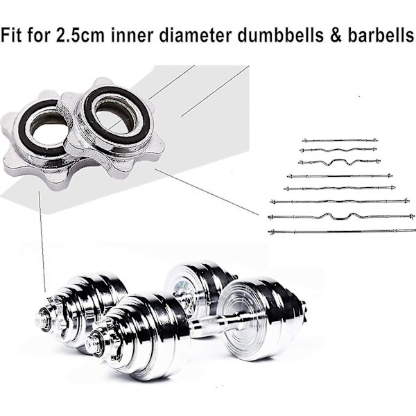 Hantel Spinlock Krage Skruv Hantel Vikt Stång Skruvklämmor Hantel ...