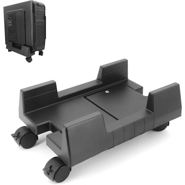 Computer Tower Stativ, Justerbar PC Tower Stativholder med Rullende ...
