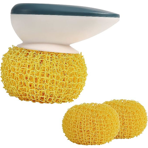 Köksrunddisksvampar Skurkula med handtag, multifunktionsskrubbskrubber Svampkuddar Kula för ...