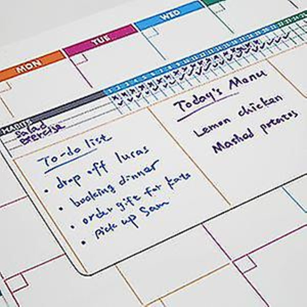 Dry Erase Calendar Whiteboard Magnetiska kalendrar För Kylskåp Habit ...
