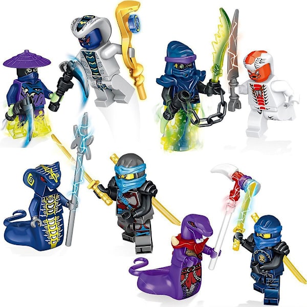 24 Pack Ninja Minifigures Set Kids Toys Action Figure Shinobi Mini ...