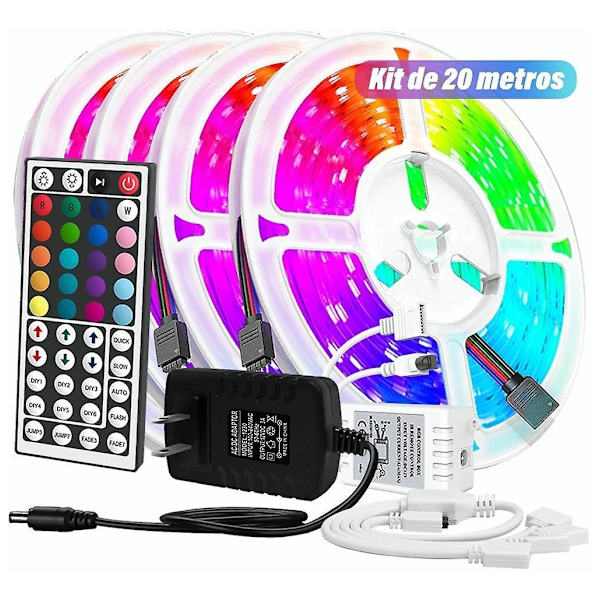 Led Strips Kit Of Lights 20 Meters Rgb Strips For Bedroom | Fyndiq