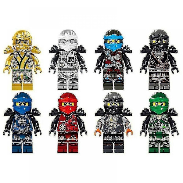 Ninjago Mini Figures Kai Jay Sensei Wu Master Fit Lego Building Blocks ...