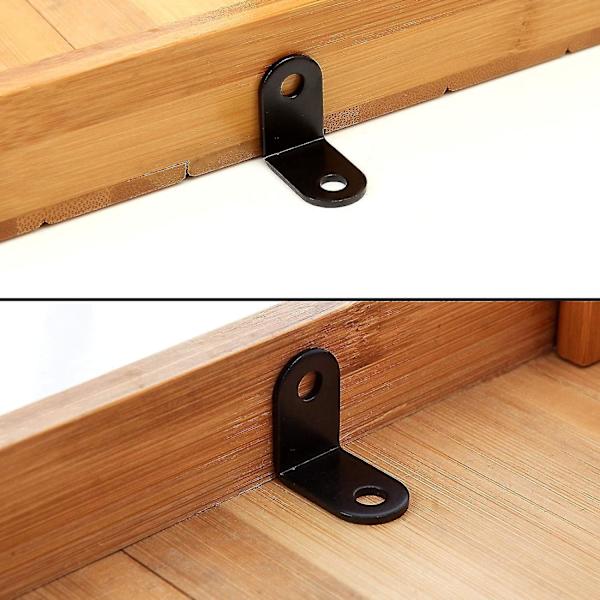 Set Of 20 Small Fixing Brackets Black, 25x25 Mm Metal Bracket For ...