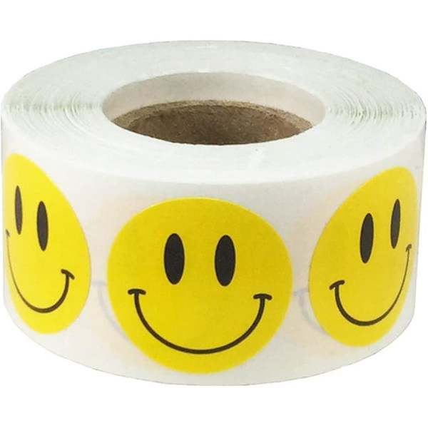 Smiley Face Stickers, 500pcs 2.5cm/1 Inch Happy Face Stickers Dot ...