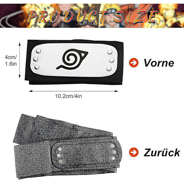 Kakashi Cosplay Set Ninja Konoha Naruto Headband Kakashi Forehead ...