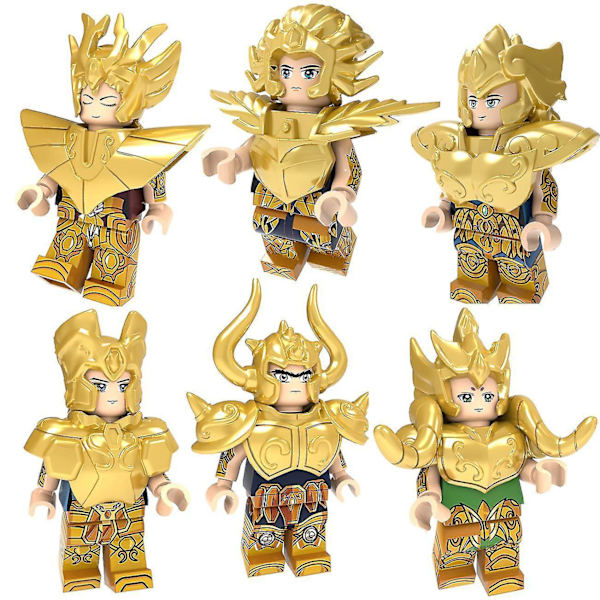 6 Pack Saint Seiya Minifigure Set Mini Action Figure Toys Kids Toy For ...