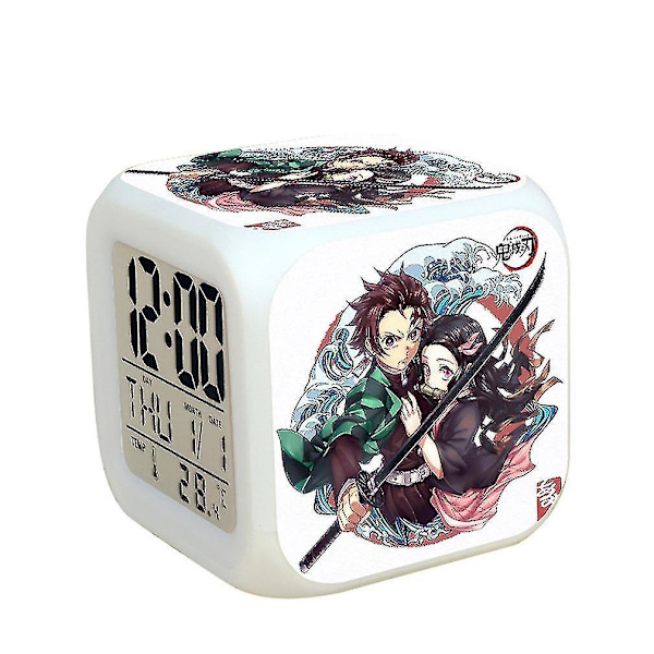 demon Slayer Nezuko Anime Colorful Alarm Clock Sleep Student Alarm ...