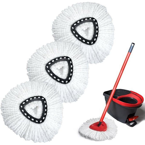 GFRED 3-pak Mikrofiber Moppe Udskiftning Kompatibel med Vileda Turbo 3 ...