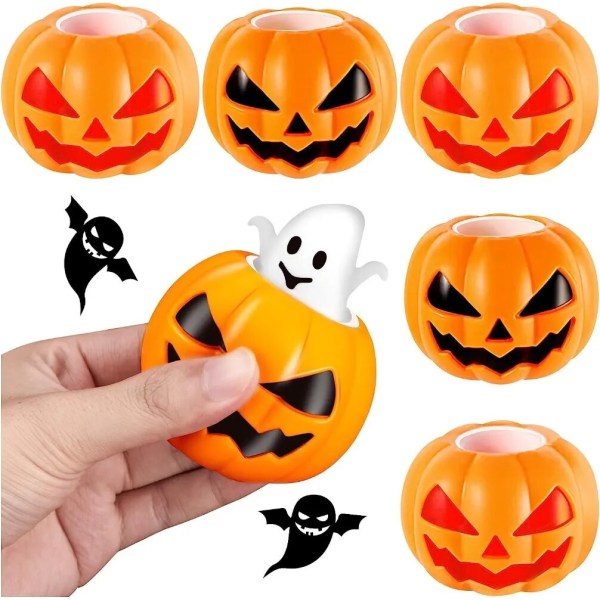 5 st Halloween klämleksak Rolig söt pumpa spökhuvud Glada halloween ... 5 st Halloween klämleksak Rolig söt pumpa spökhuvud Glada halloween ...